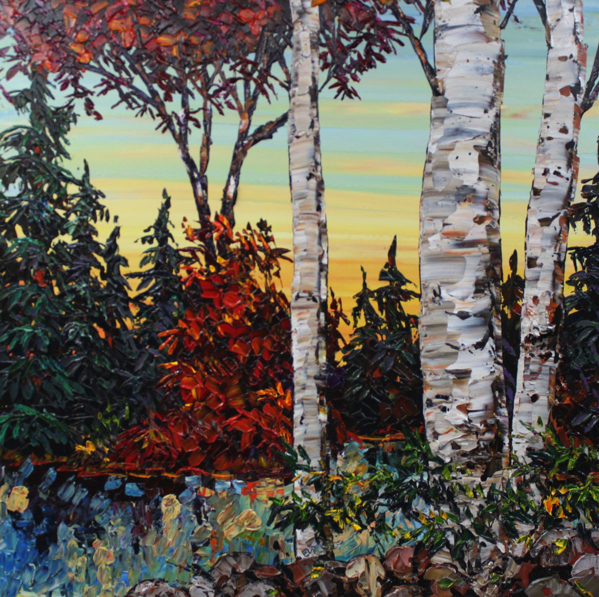 Maya Eventov Artist, Sunrise 36x36 - Maya Eventov | Artist | Chase Art ...